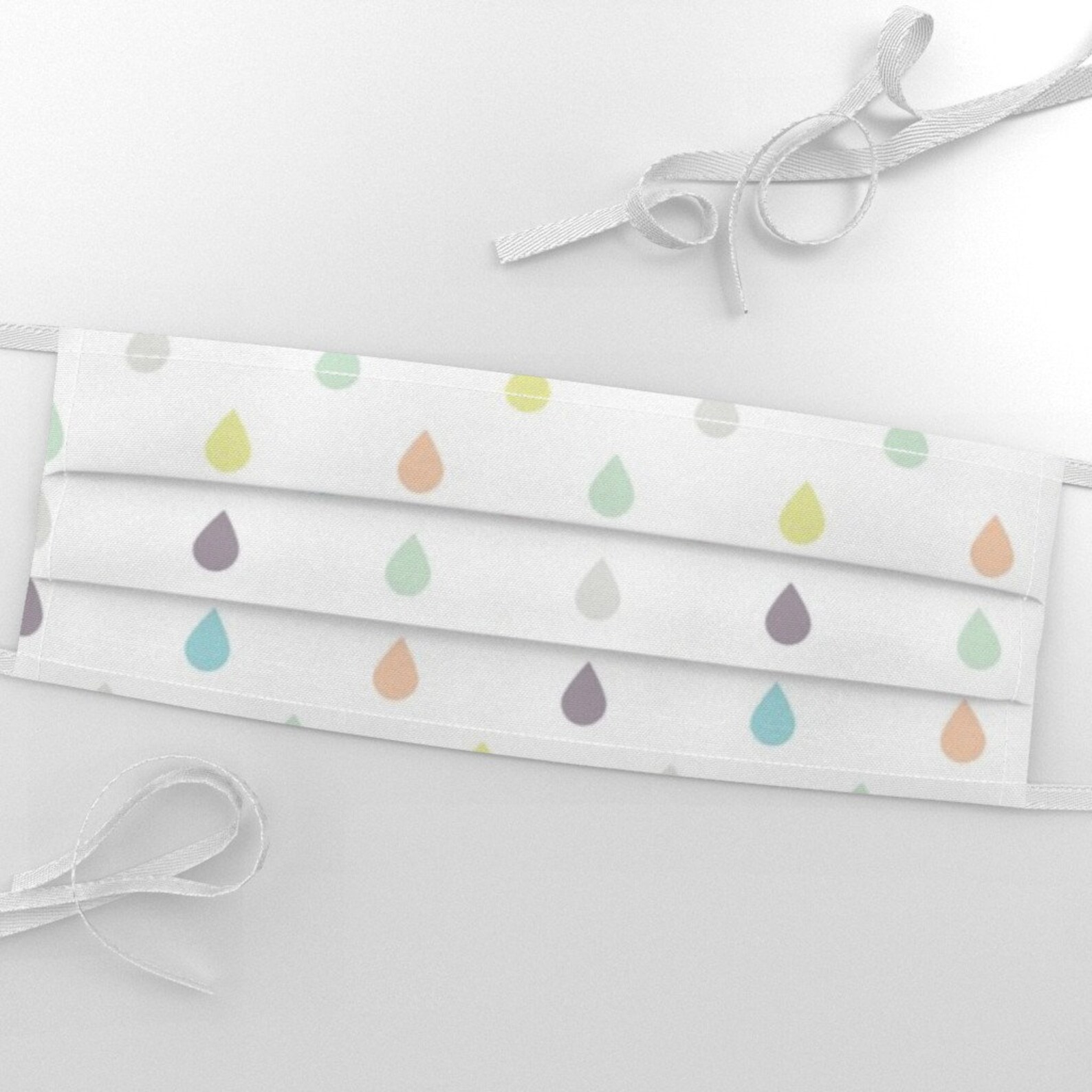 Pastel Raindrops Fabric Raindrops Pastel by Stitchpress | Etsy