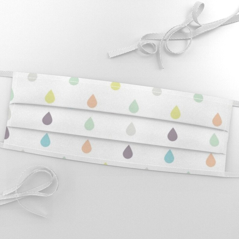 Pastel Raindrops Fabric Raindrops Pastel by Stitchpress | Etsy