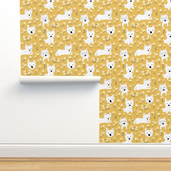 Spoonflower Dog Wallpaper - Etsy