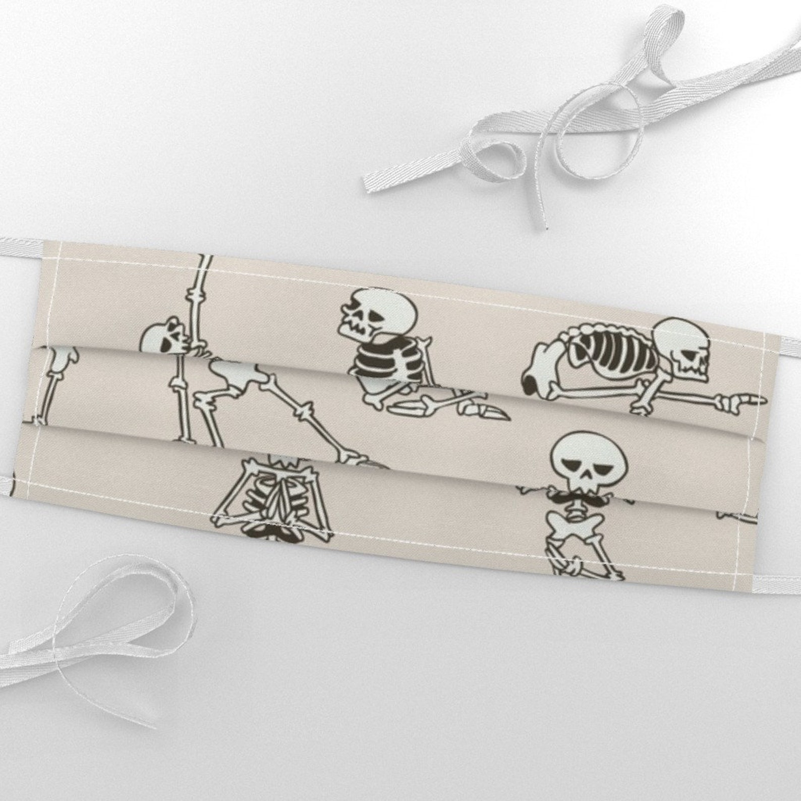 Skull Yoga Skeleton Illustration Fabric Skeleton Yoga by | Etsy