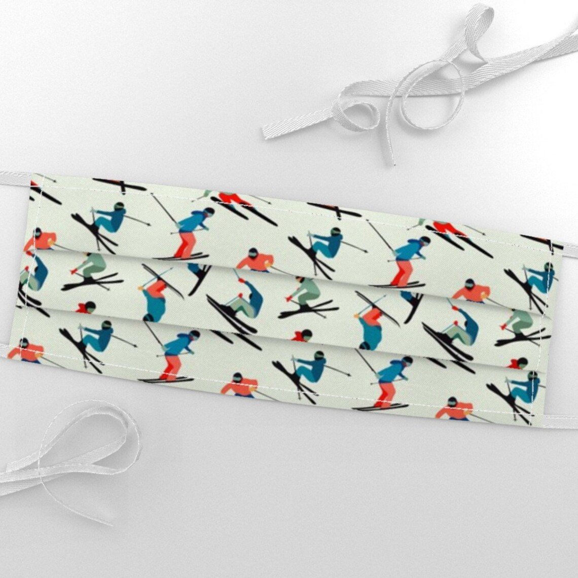 Skiing Fabric Alpine Skiers by Clairekalinadesigns Skiing | Etsy