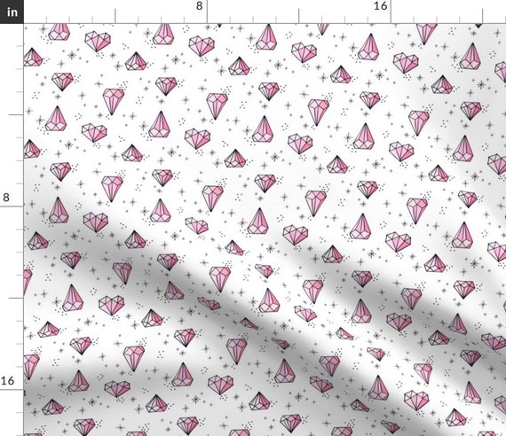 Pink Jewels Fabric Jewels Pink by Howjoyful Jewels Crystal - Etsy