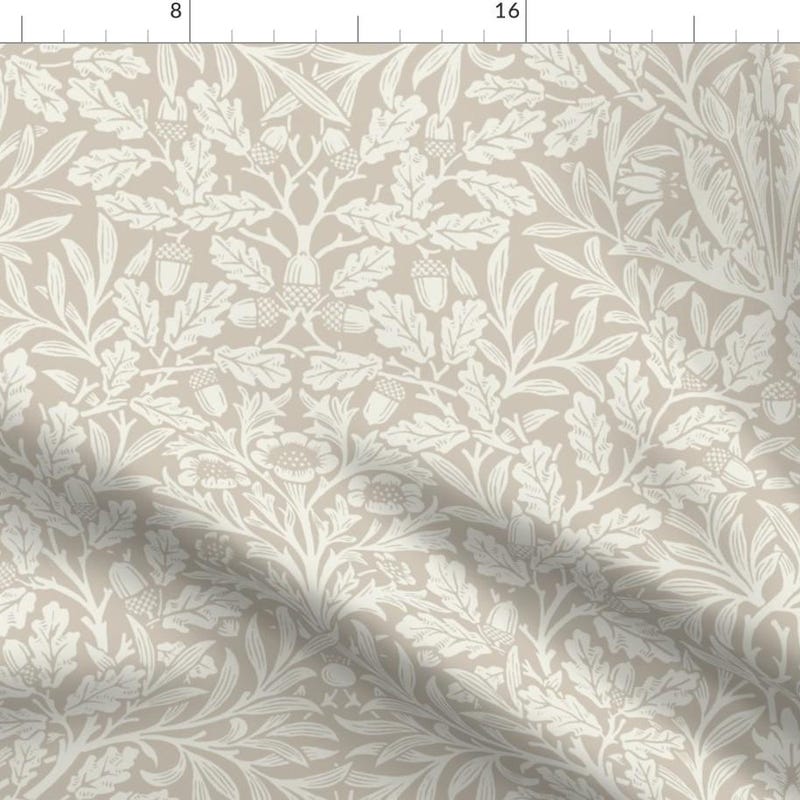 Morris Pure Acorn Fabric - Etsy