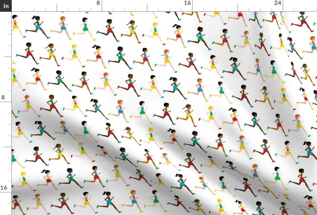 Runner Fabric - Running Around the World by Mariao - Track and Field ...