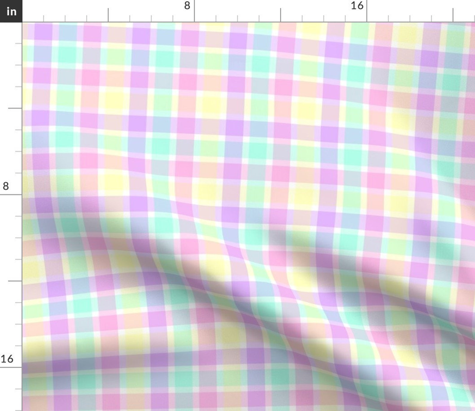 Pastel Plaid Fabric Pastel Homespun Look Plaid by Magic | Etsy