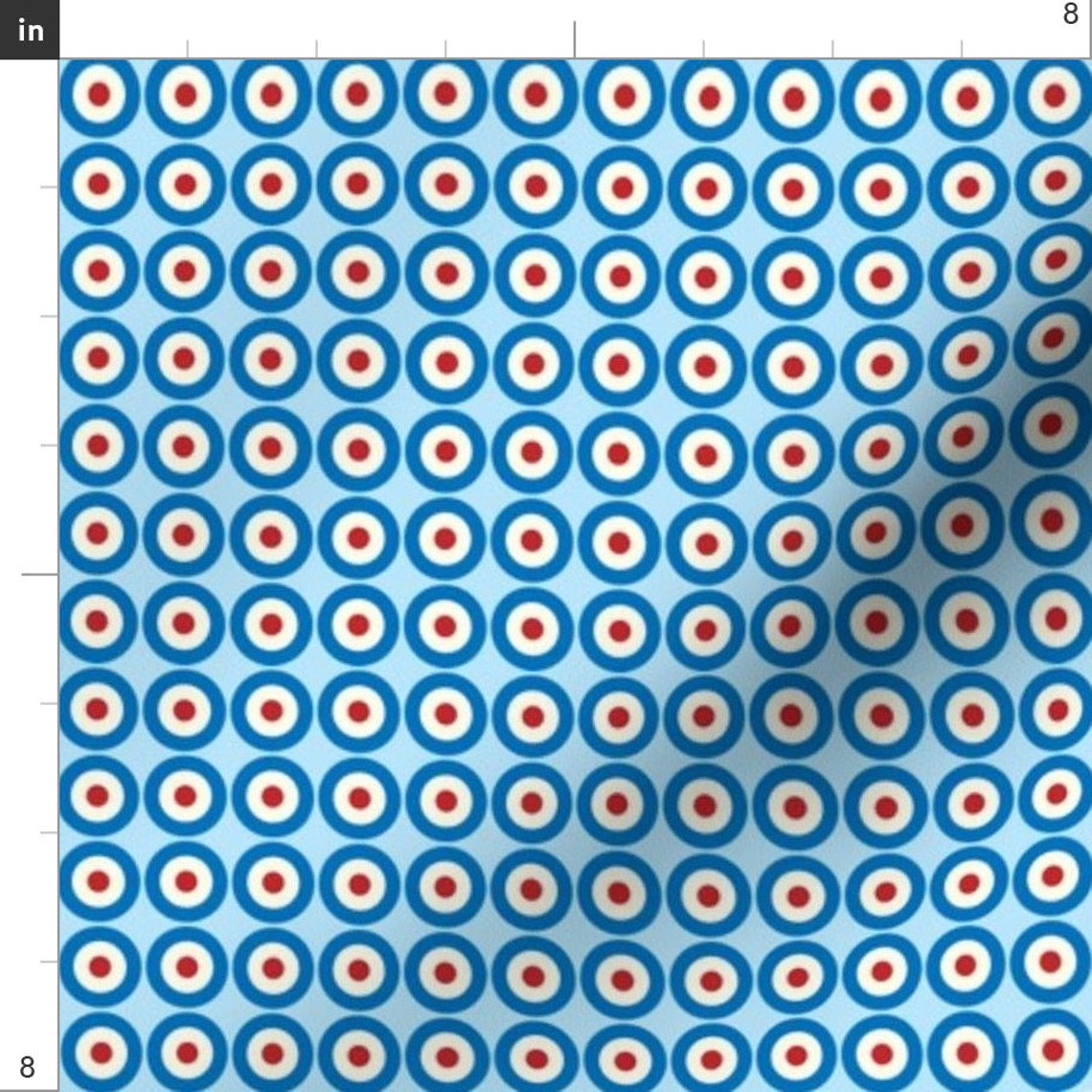 Mod Fabric Mod Dots by Ebygomm Red White and Blue Mod | Etsy
