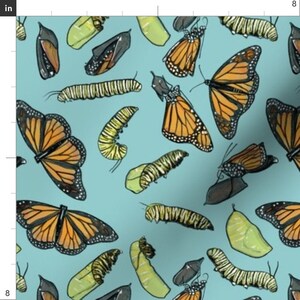 Monarch Butterflies Fabric Monarch Butterflies and - Etsy