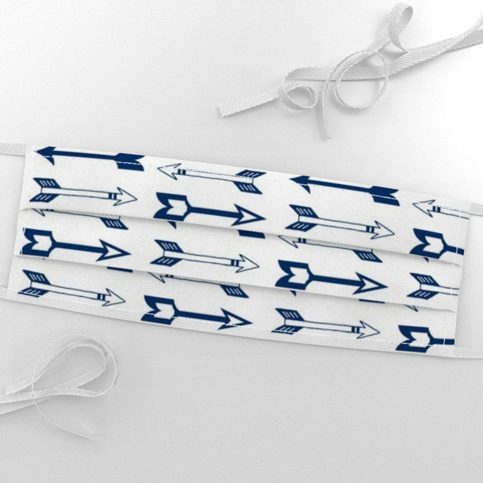 Navy Blue Arrow Fabric Navy Arrows by Modfox Navy Blue | Etsy