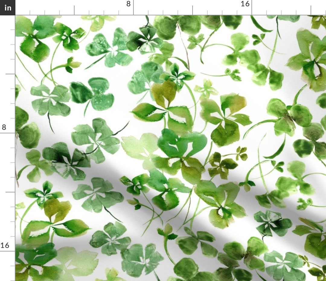 Watercolor Clovers Fabric Watercolor Shamrock Large by Pattern_talent ... Watercolor Clovers Fabric Watercolor Shamrock Large by Pattern_talent ...