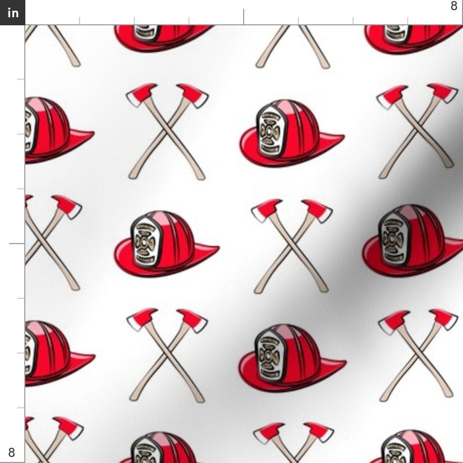 Firefighter Fabric Helmet and Axe by Littlearrowdesign Fire - Etsy