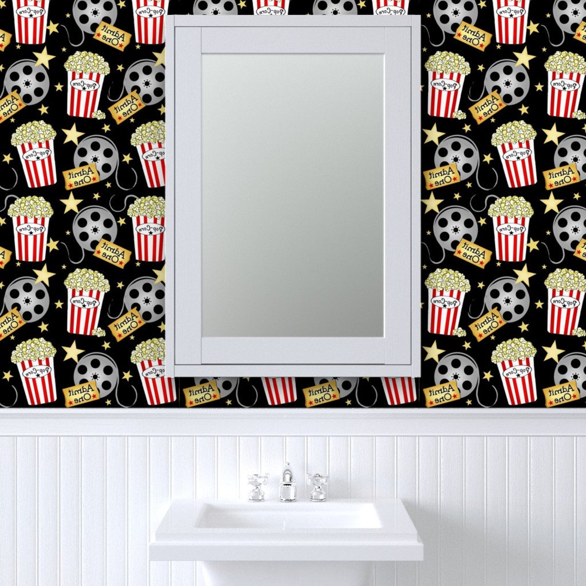 Movie Snacks Wallpaper Theater Pop-corn by Franbail Snacks - Etsy