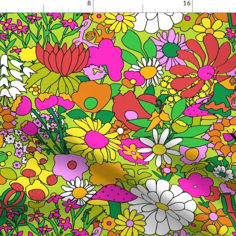 Groovy Fabric - Etsy