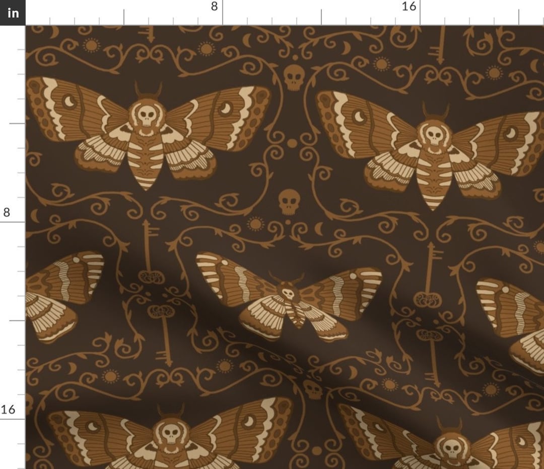 Death's Head Moth Fabric Taxidermy by Latheandquill Spooky Apothecary ...