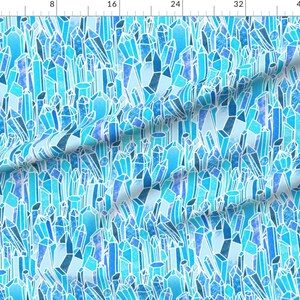 Blue Crystals Fabric Crystals by Jadegordon Crystals Gemstone Rock ...