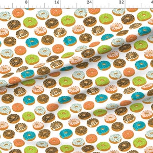 Donut Fabric Doughnuts Food Print Novelty Fabric by Charlottewinter ...
