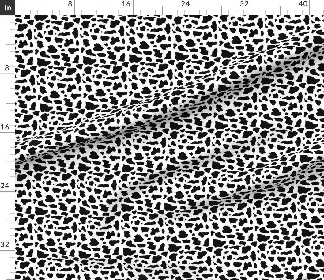 Country Black and White Cow Print Fabric Cow Pattern small | Etsy