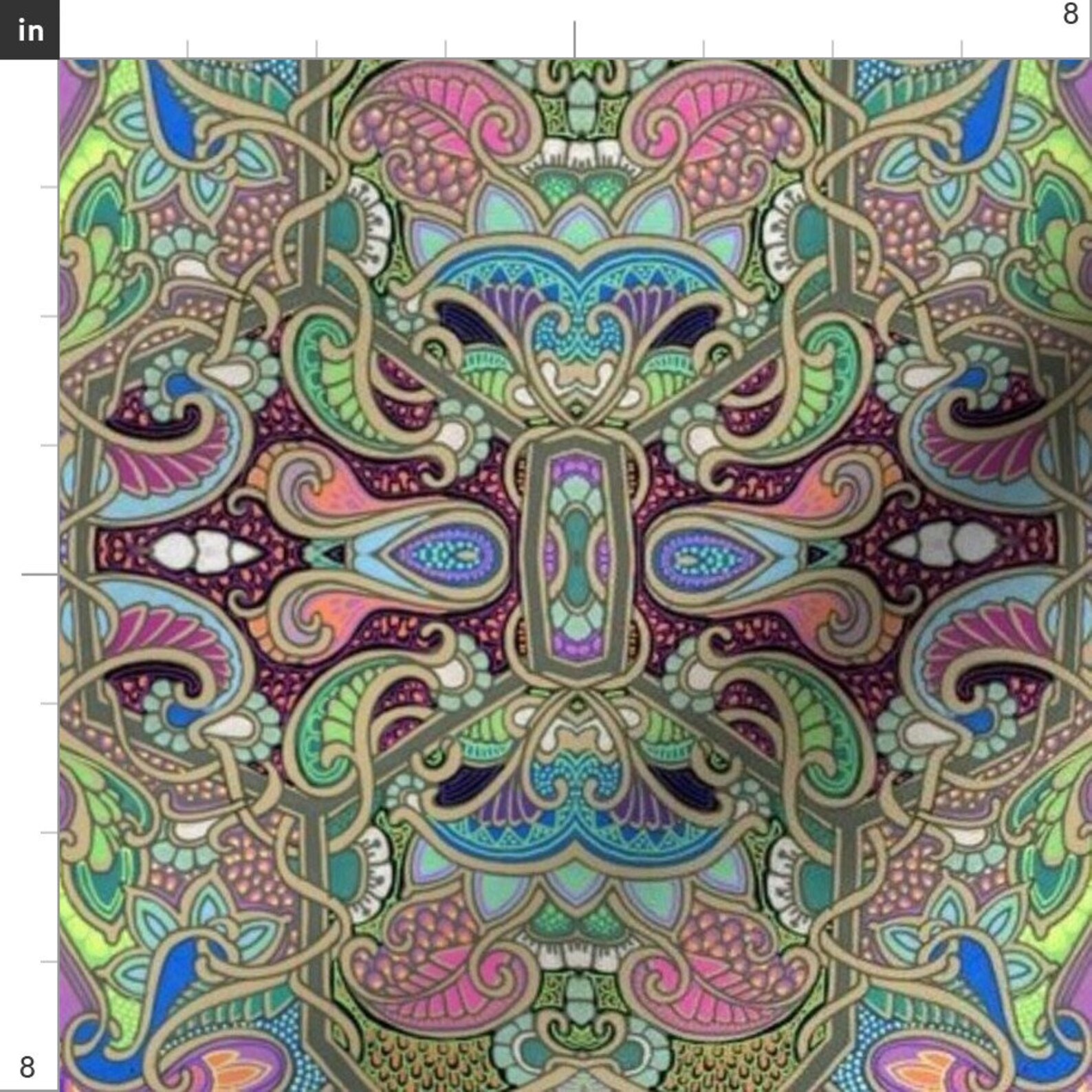 Mushroom Fabric Psychedelic Trippy Acid Trip Kaleidoscope - Etsy