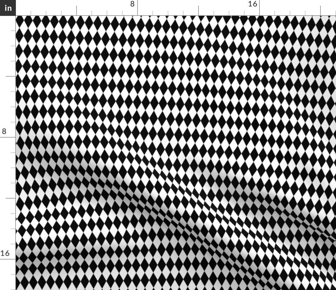 Black and White Fabric Diamond Pattern by Wordznart Diamonds Diamond ...