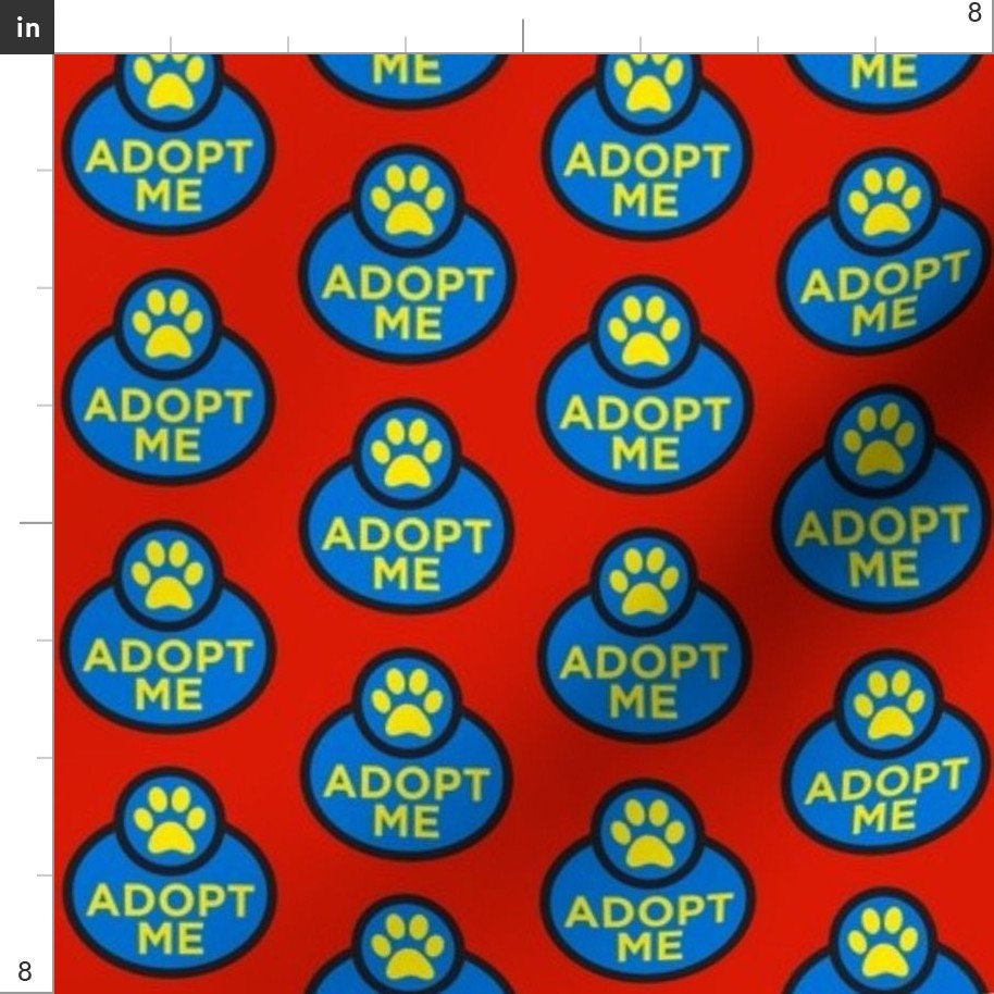 Dog Adoption Fabric Adopt Me By Brainsarepretty Rescue | Etsy
