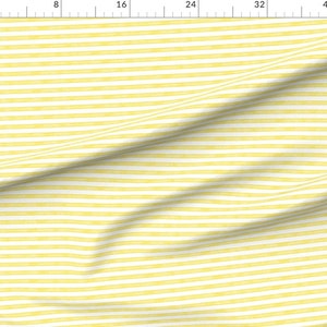 Yellow Stripes Fabric Salted Watercolor Stripes Yellow by | Etsy
