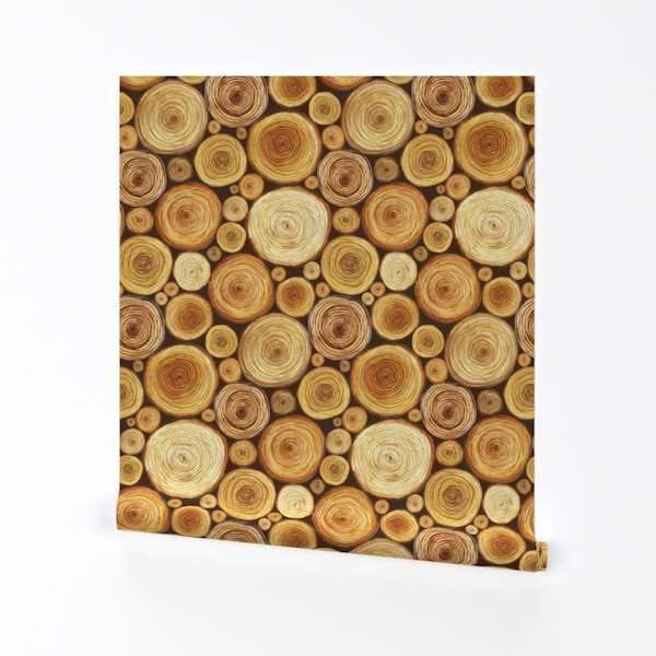 Logs Wallpaper - Etsy
