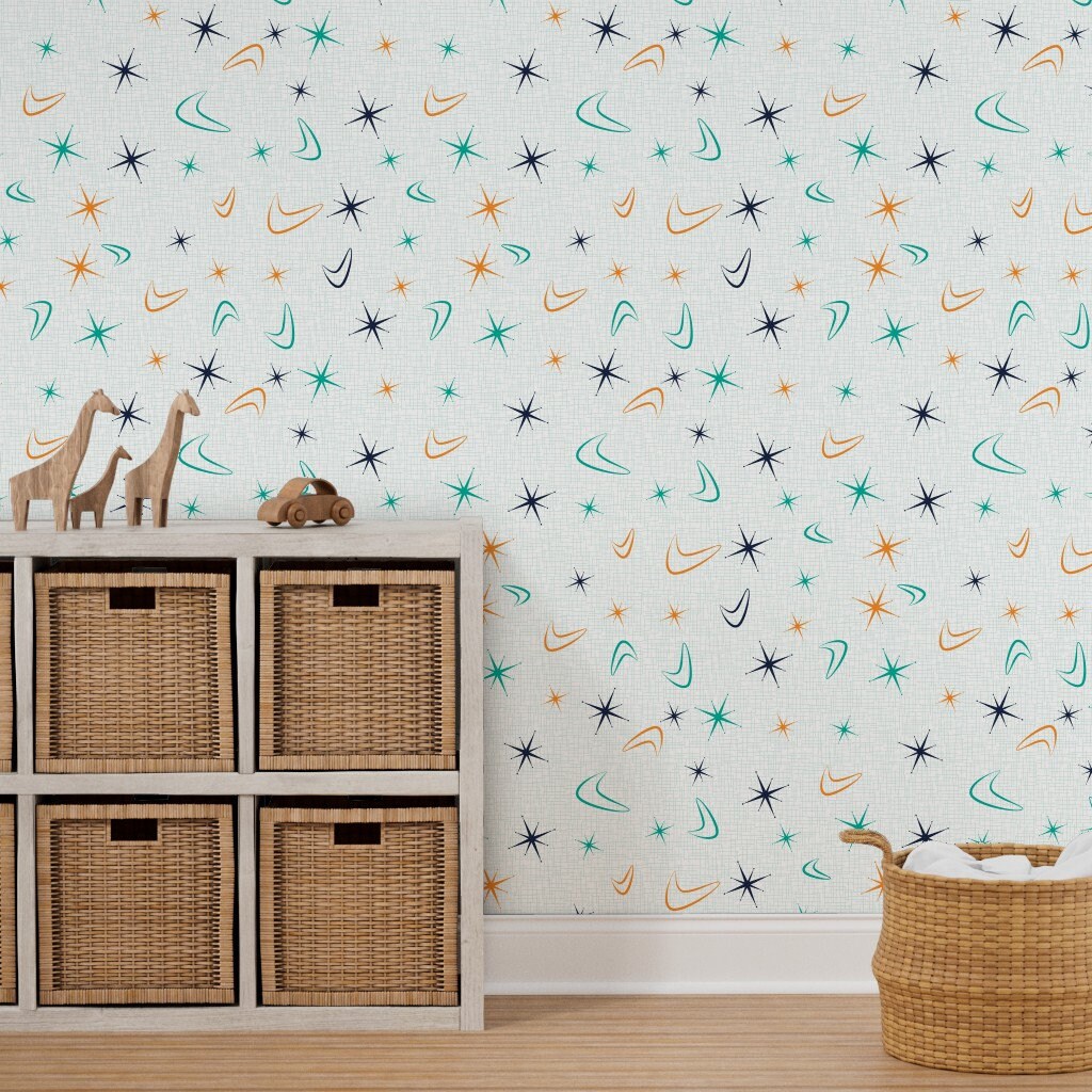 Boomerang Wallpaper Retro Diner by Alchemiedesign - Etsy