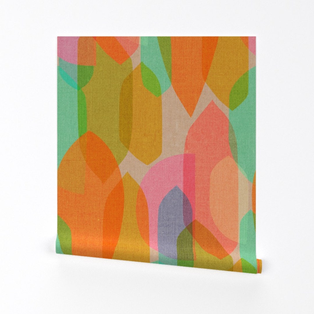 Abstract Color Block Wallpaper Colour Blocks Neon by Ceciliamok ...