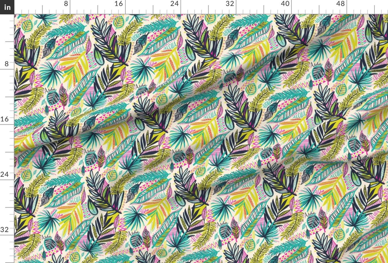 Modern Tribal Jungle Fabric - Tribal Jungle Aloha by Laura May Designs ...