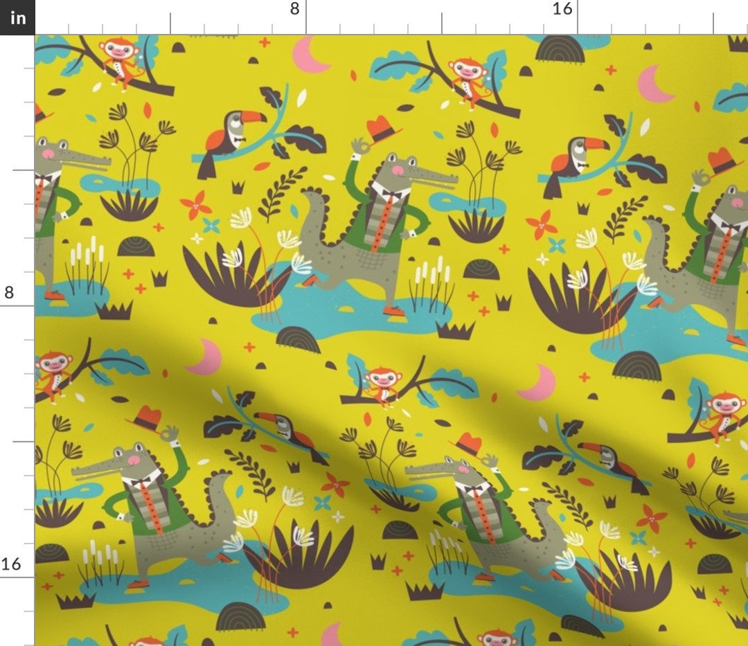 See You Later Alligator Fabric See You Later Alligator By Zesti Gender