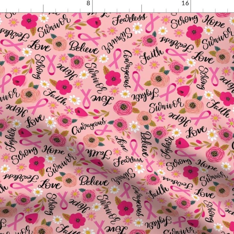 Breast Cancer Fabric - Etsy