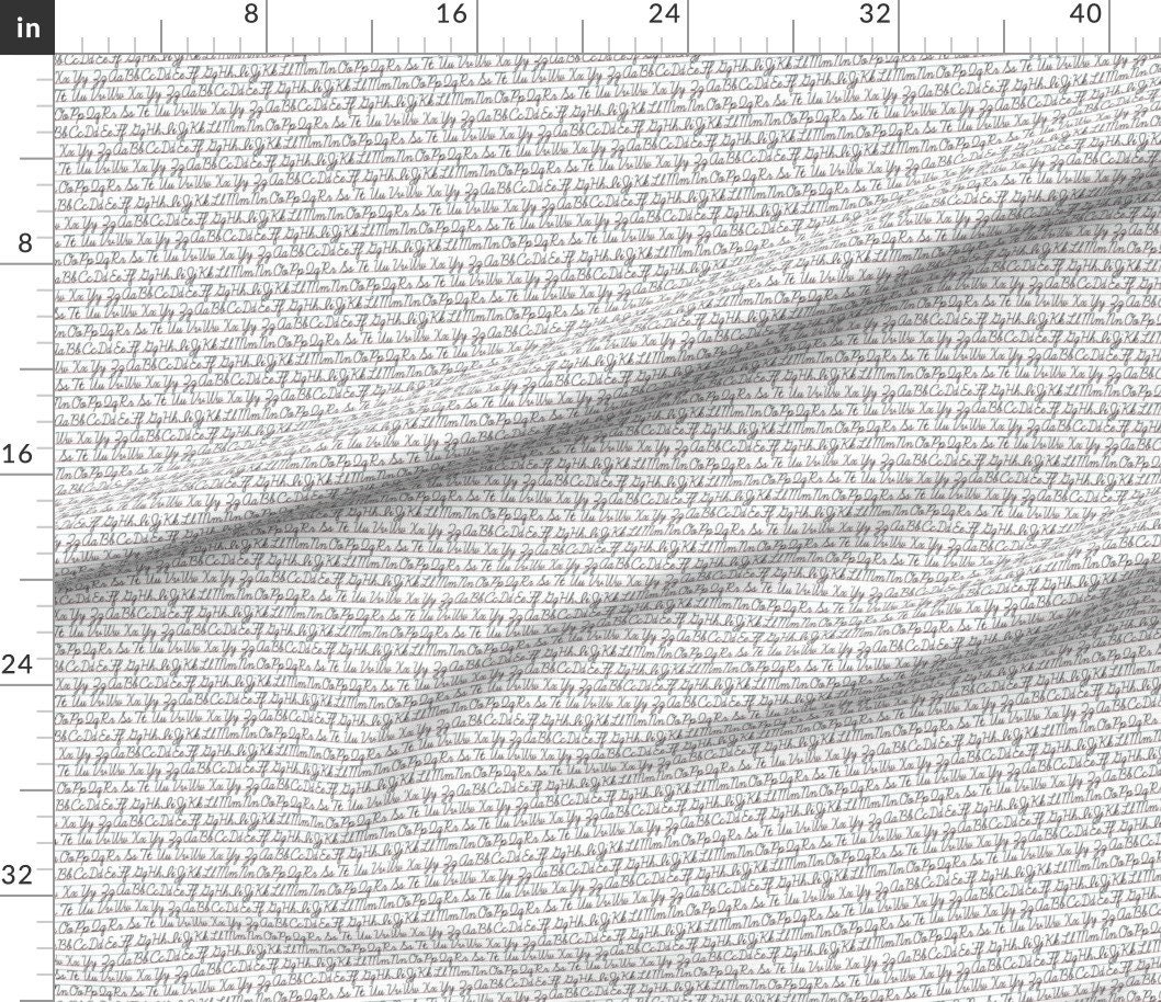 Cursive Fabric Cursive Handwriting by Wolfishie Cursive - Etsy