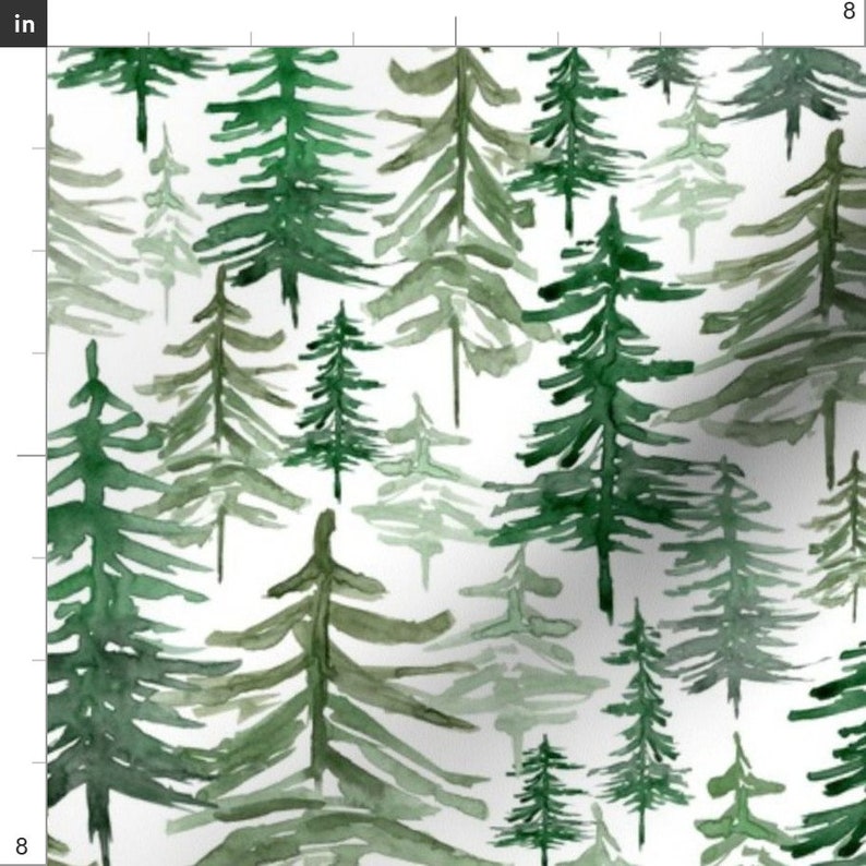 Pine Trees Fabric Rustic Forest Trees by Hipkiddesigns - Etsy