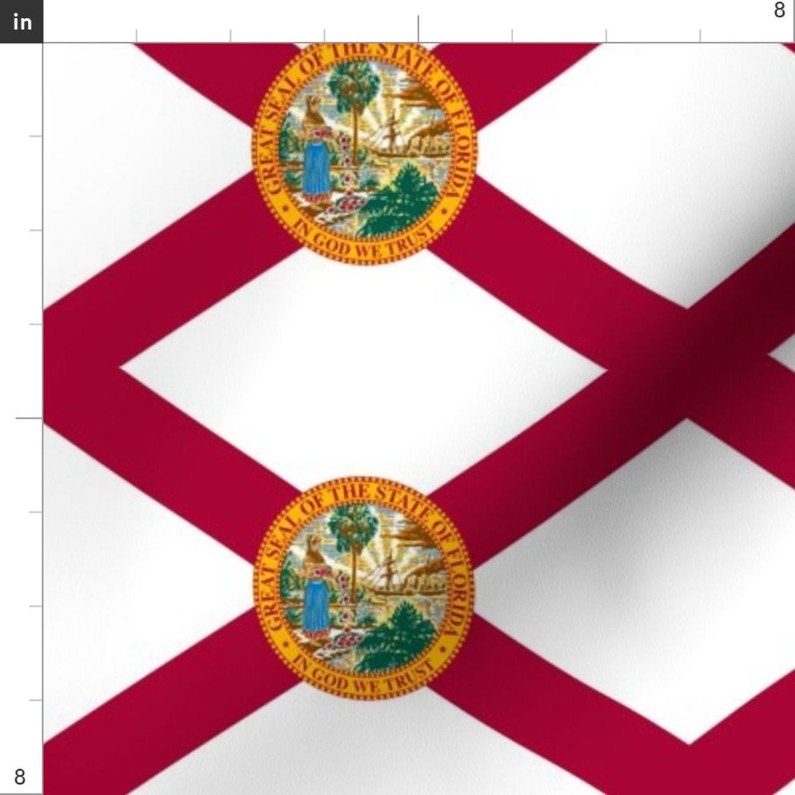 Florida Flag Fabric State Pride by Flagfabric United States - Etsy