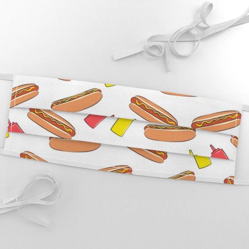 Hot Dog Fabric Hot Dogs With Condiments by Littlearrowdesign - Etsy