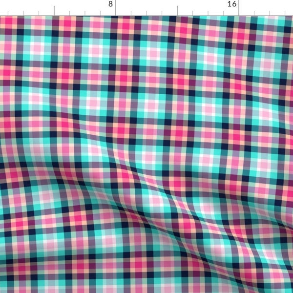 Pink Plaid Fabric - Etsy