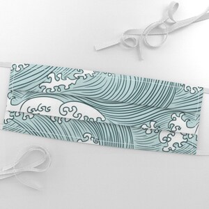 Blue Waves Ocean Nautical Fabric Japanese Waves By Sveta Aho | Etsy