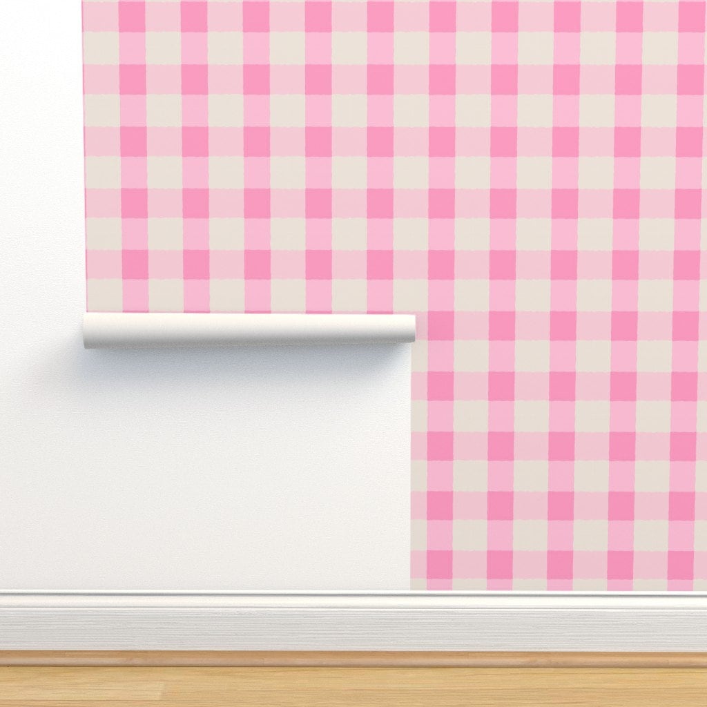 Pink Checkered Wallpaper