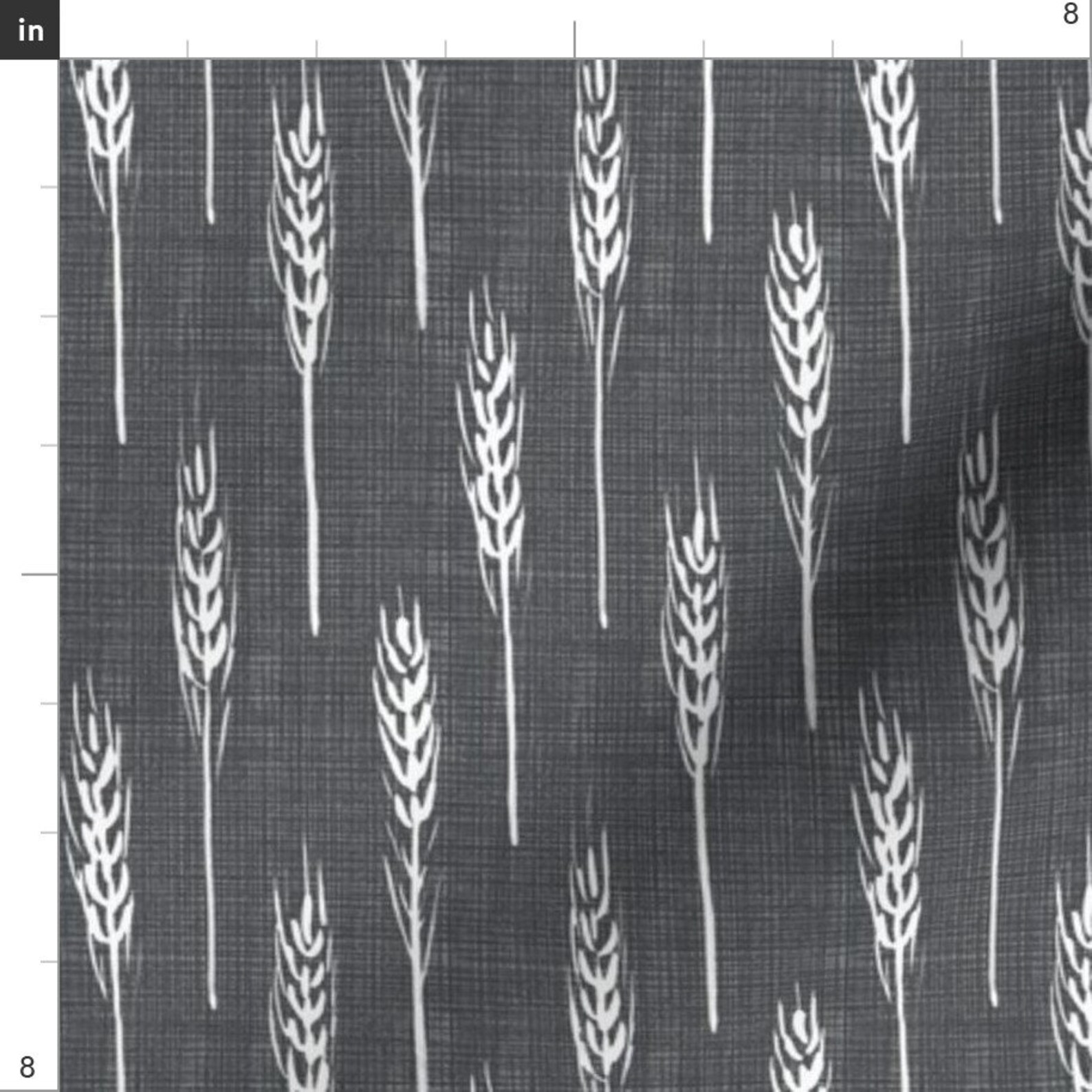 Wheat Fabric Wheat Grey Linen by Jillbyers Wheat on Grey - Etsy