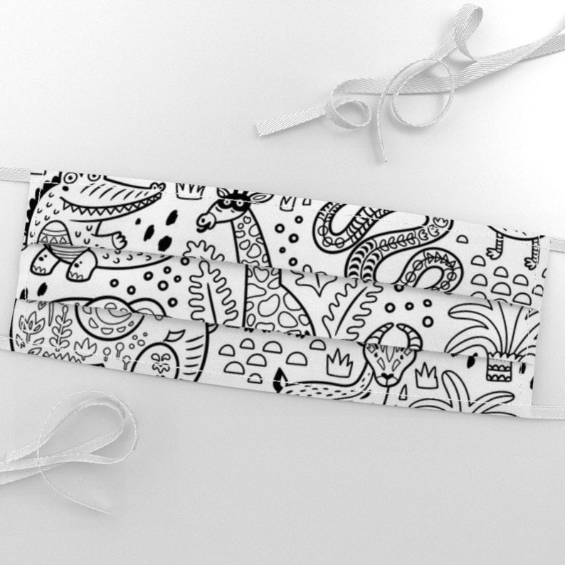 Safari Fabric Safari Coloring Print by Penguinhouse Safari | Etsy