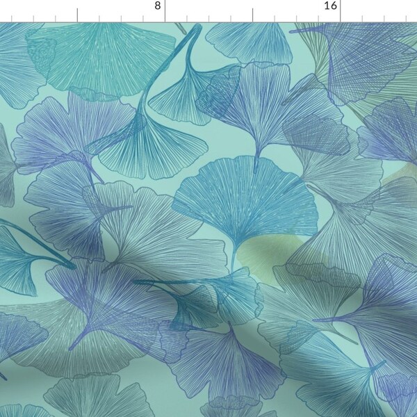 Ginkgo Leaf Fabric - Etsy