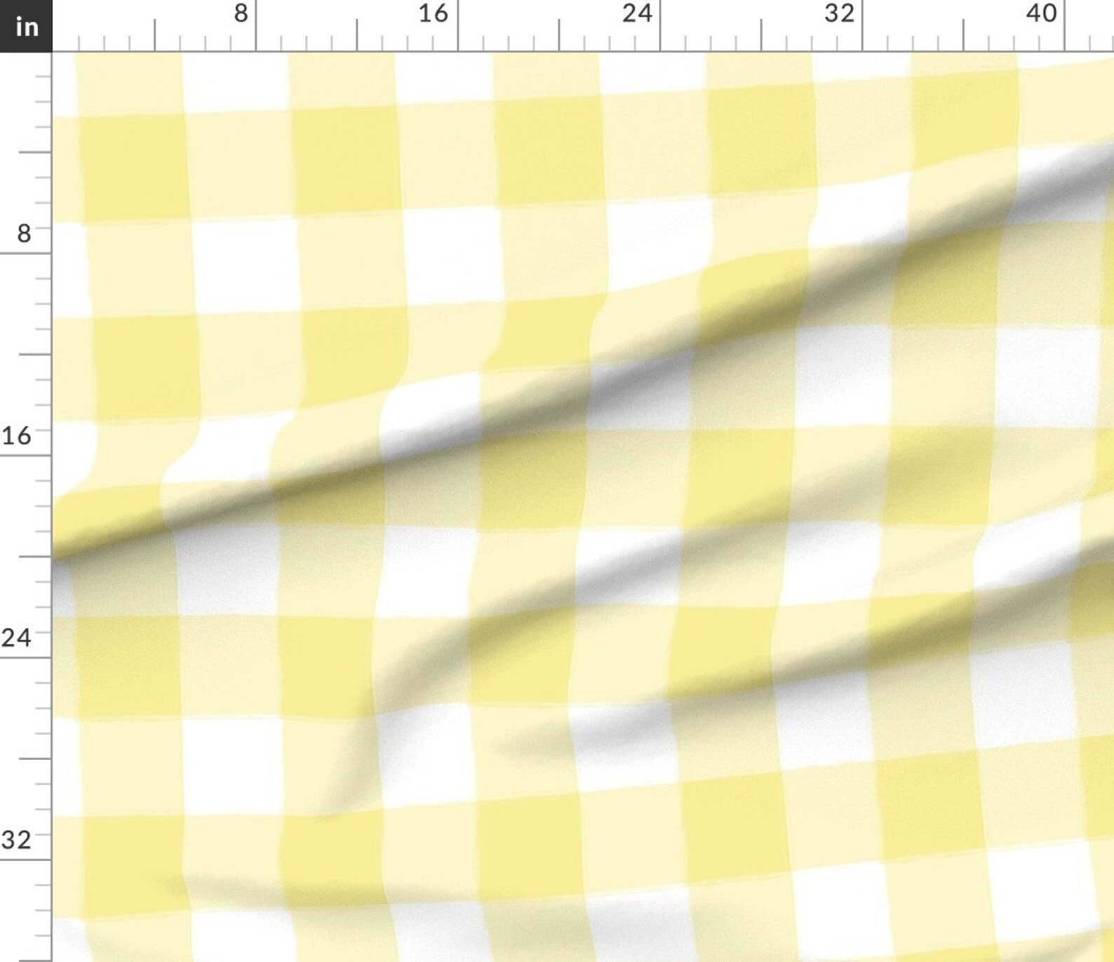 Plaid Buffalo Check Fabric Large Yellow Buffalo Check - Etsy