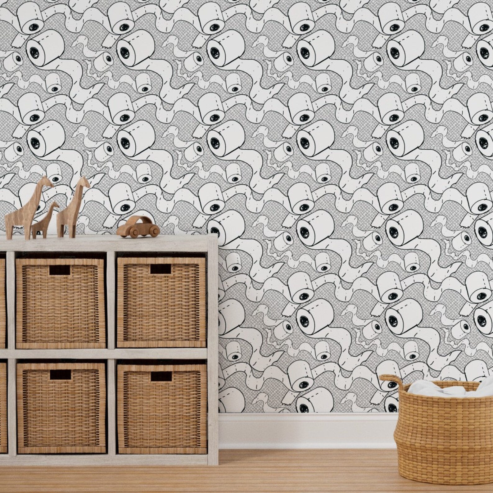Toilet Paper Wallpaper Toilet Paper Fight by Abbieuproot - Etsy