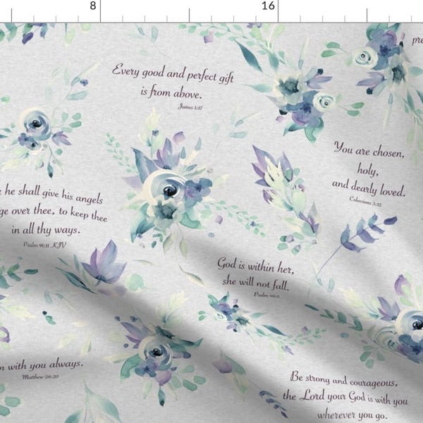 Bible Verse Fabric - Etsy