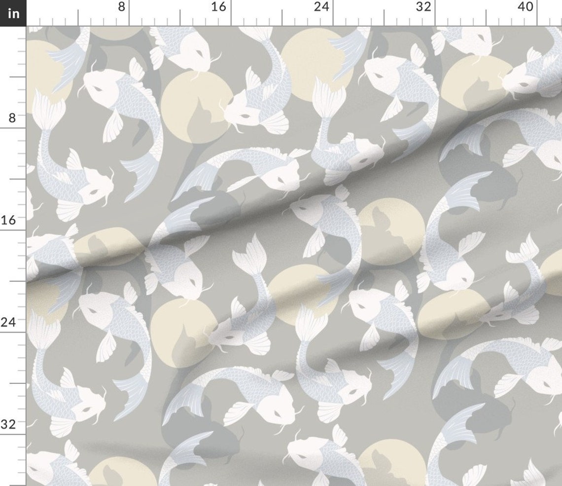 Carp Koi Fish Fabric Koi Fish Pattern 004 by Bluelela Carp | Etsy