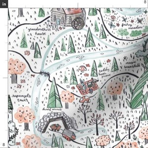 Fairy Tale Fabric - Enchanted Forest Map by Thestorysmith - Forest ...