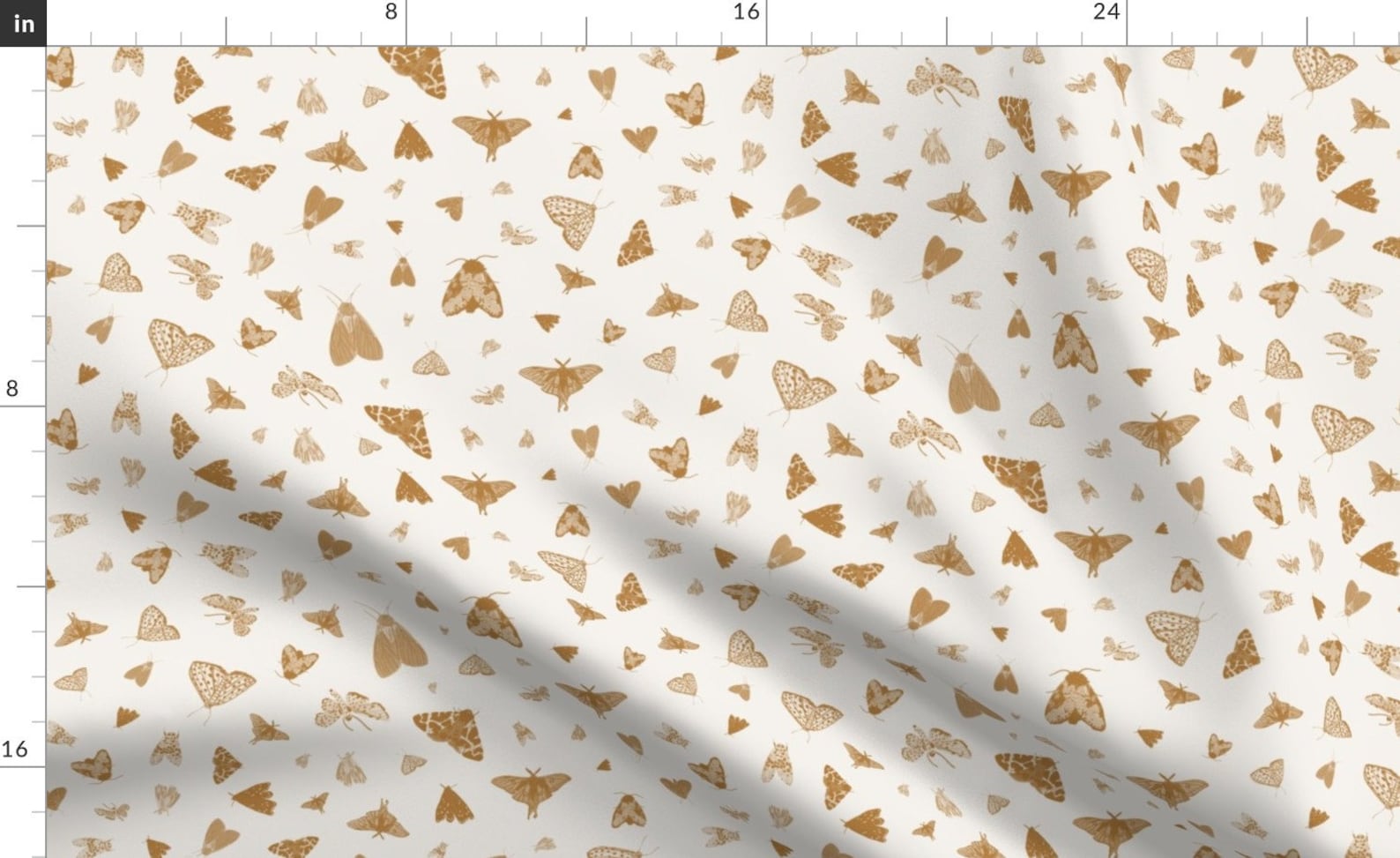 Boho Witch Cotton Fat Quarters - Lunar Moth Chakra Eye Crystals ...