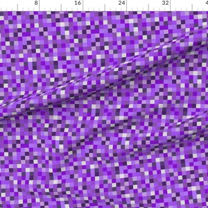 Purple Pixelated Geometric Fabric 8-bit Pixel Blocks - Etsy