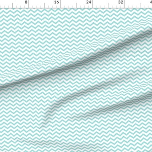 Chevron Fabric Chevron Light Teal by Misstiina Chevron - Etsy