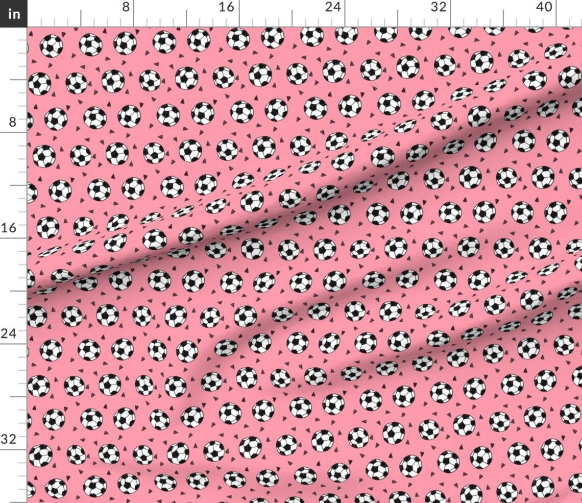 Pink Soccer Fabric Soccer Football Fabric Pink Girls Sports - Etsy