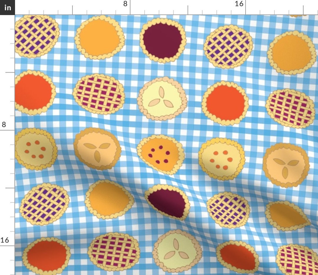 Pie Fabric Pie Time by Katebillingsley Pies Picnic Pumpkin - Etsy